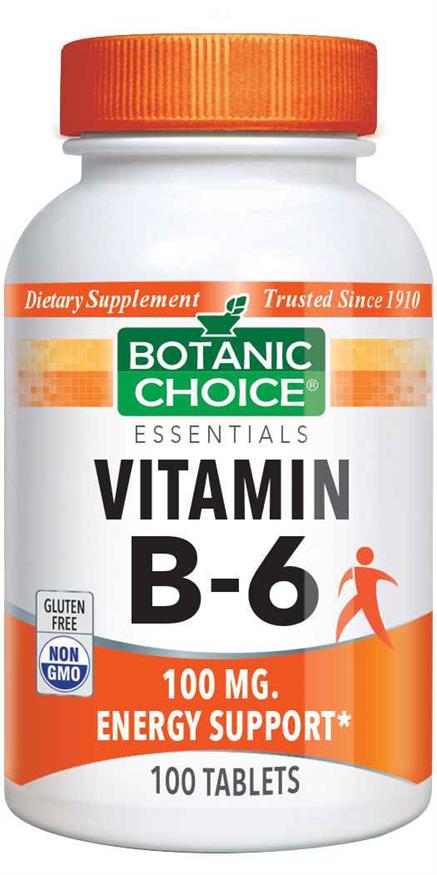 Buy Vitamin B-6 100 mg. - 100 tablets - Botanic Choice