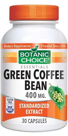 Buy Green Coffee Bean Extract 400 mg. - 30 capsules - Botanic Choice