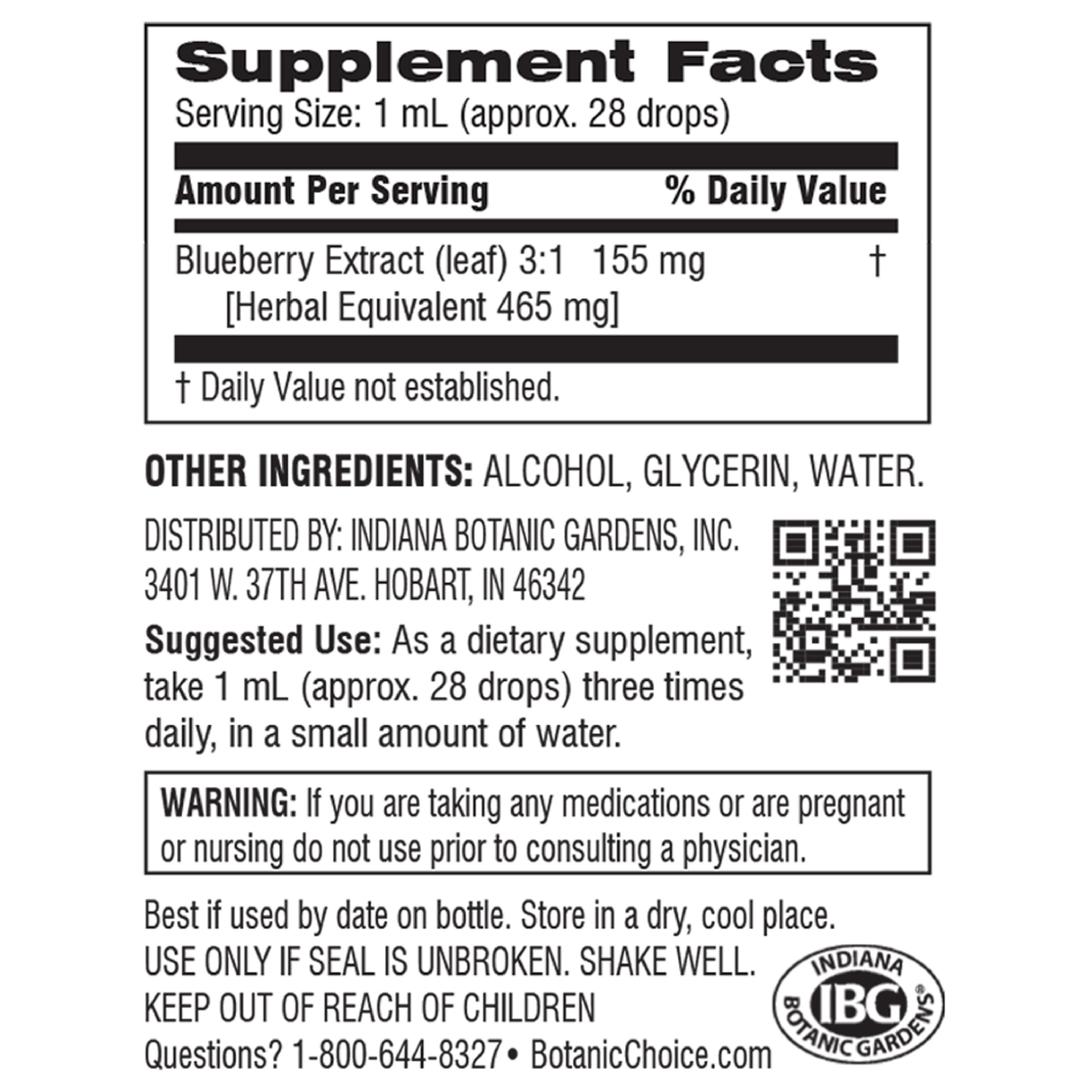 Buy Blueberry Leaf Liquid Extract - 1 oz - Botanic Choice