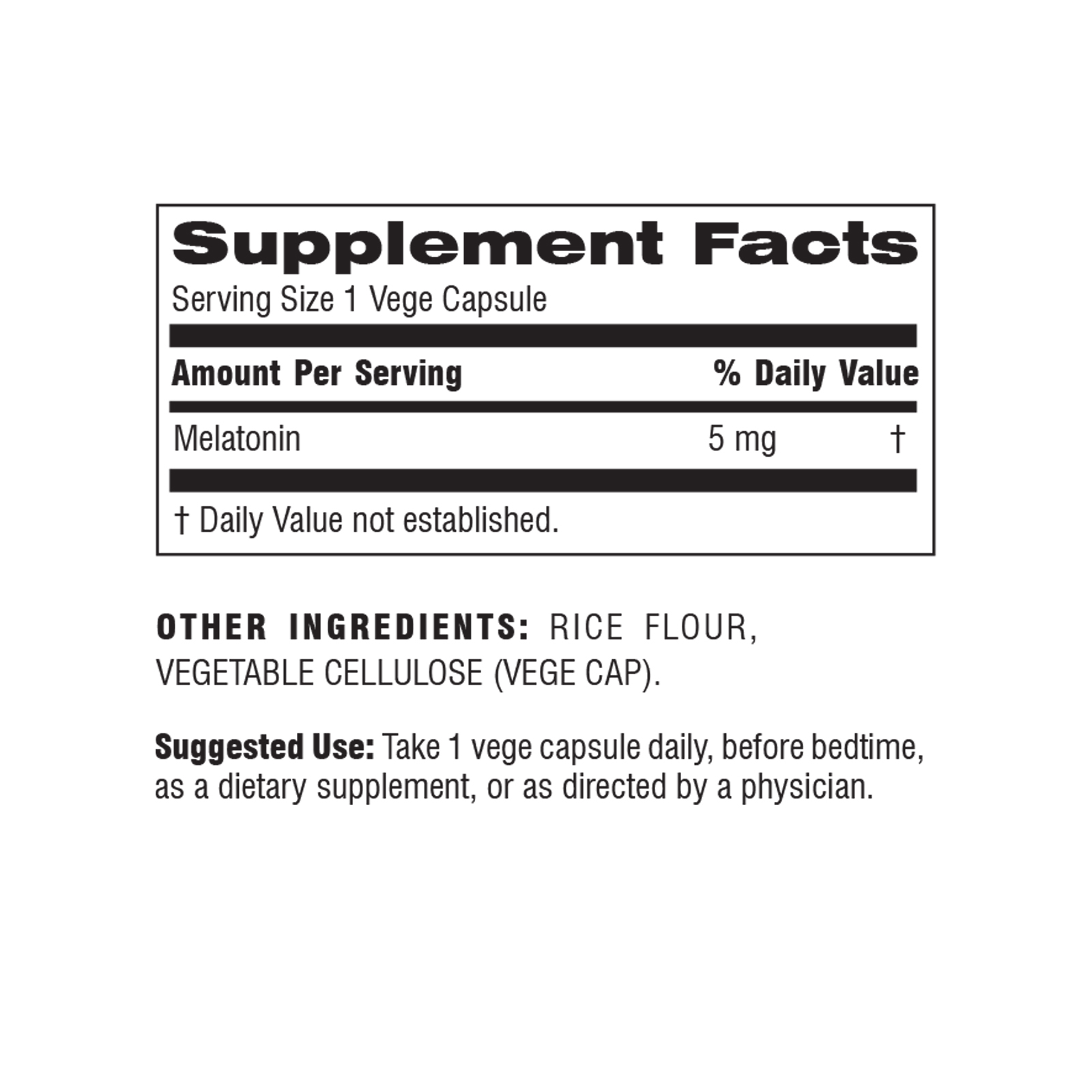 Buy Melatonin 5 mg. - 60 Tablets - Botanic Choice